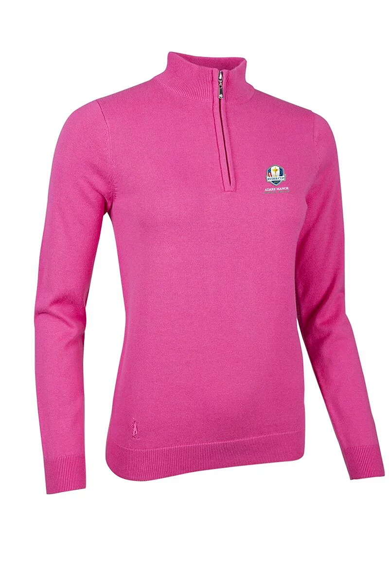 Official Ryder Cup 2027 Ladies Quarter Zip Cotton Lightweight Golf ...