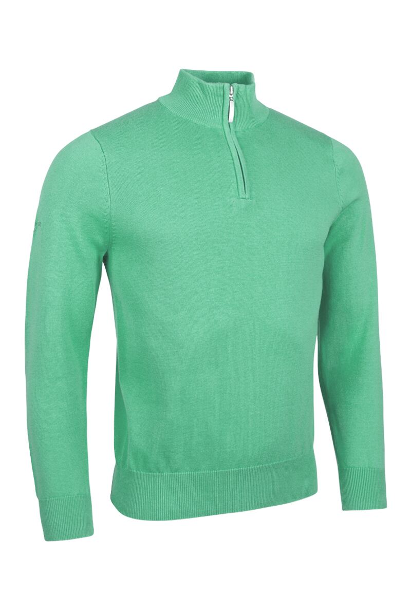 Mens Quarter Zip Cotton Devon Golf Sweater