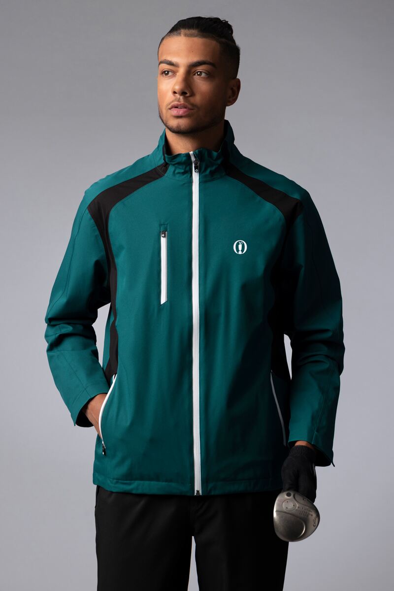 The Open Mens Panelled Waterproof Golf Jacket