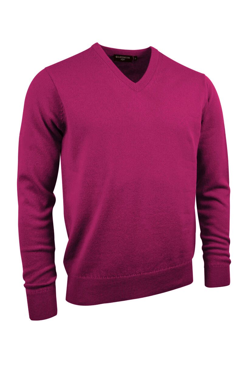 Mens Glenmuir V Neck Lambswool Golf Sweater