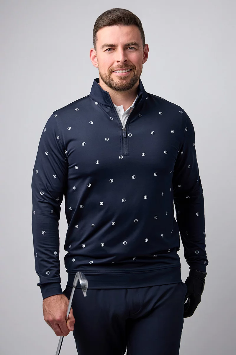 Men's Prestwick Open Claret Jug Performance Midlayer - Quarter Zip ...